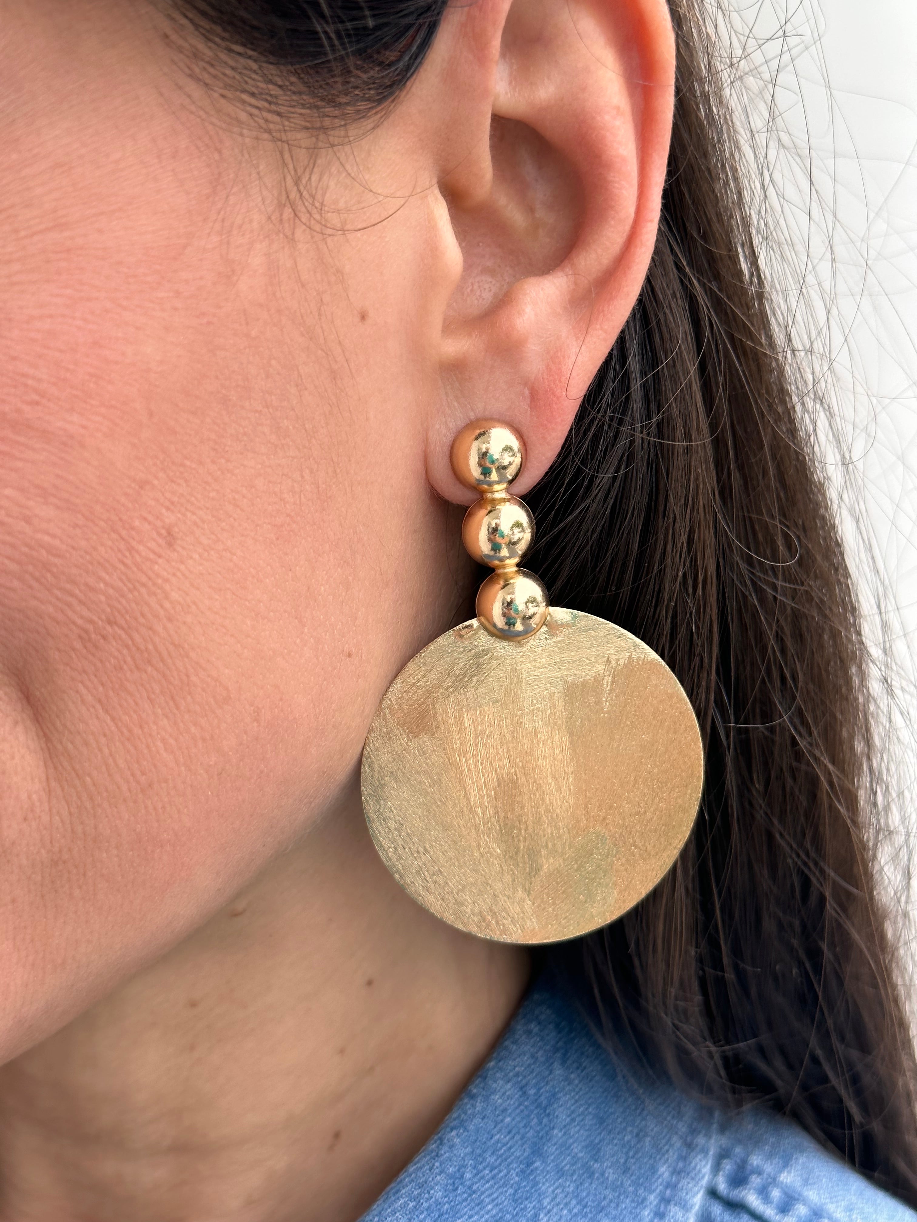 GOLD FILLED ROUNDED PIN EARRINGS – TECHNOSTATION