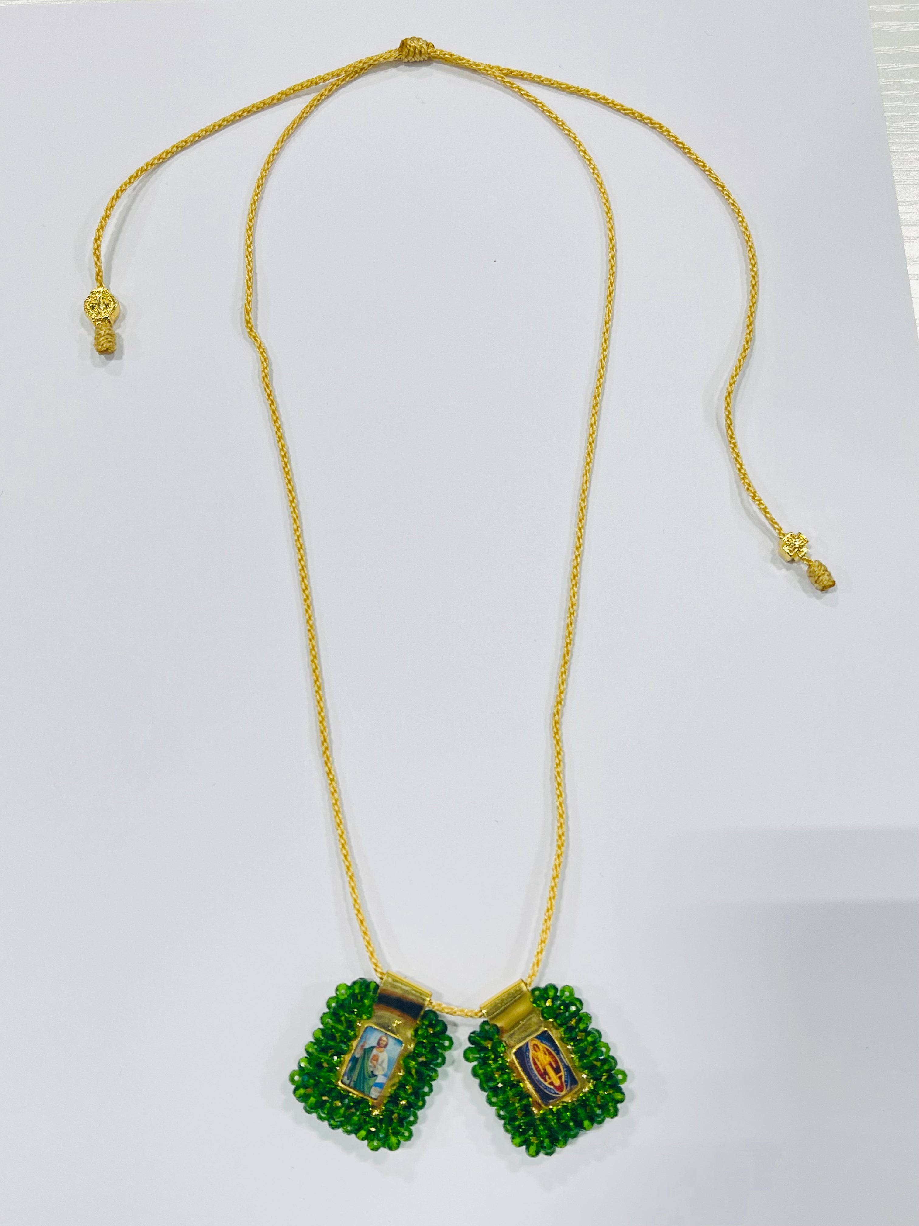 HANDMADE MEDIUM SIZE GOLD PLATED SCAPULAR NECKLACE – TECHNOSTATION